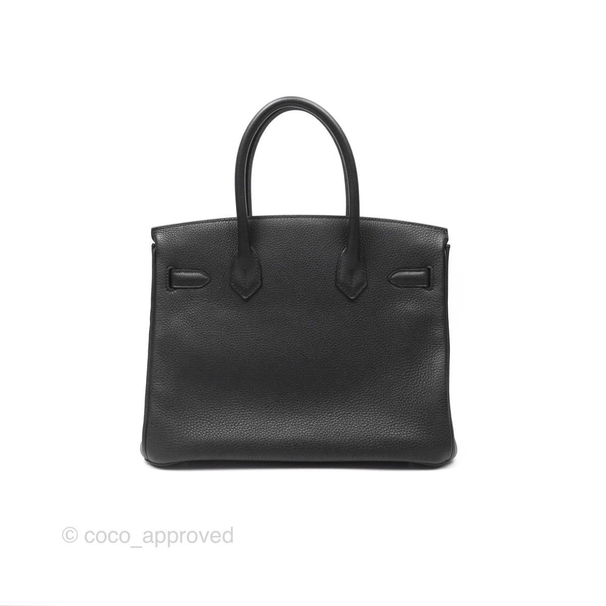 Hermès Birkin 30 Retourne Black Noir 89 Togo Gold Hardware – Coco ...