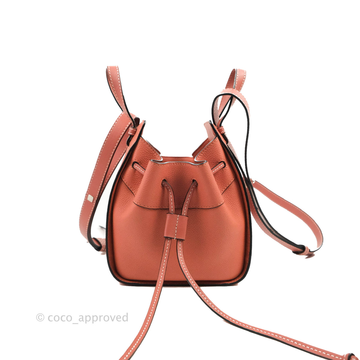 Loewe Mini Hammock Drawstring Pink Tulip Calfskin – Coco Approved Studio