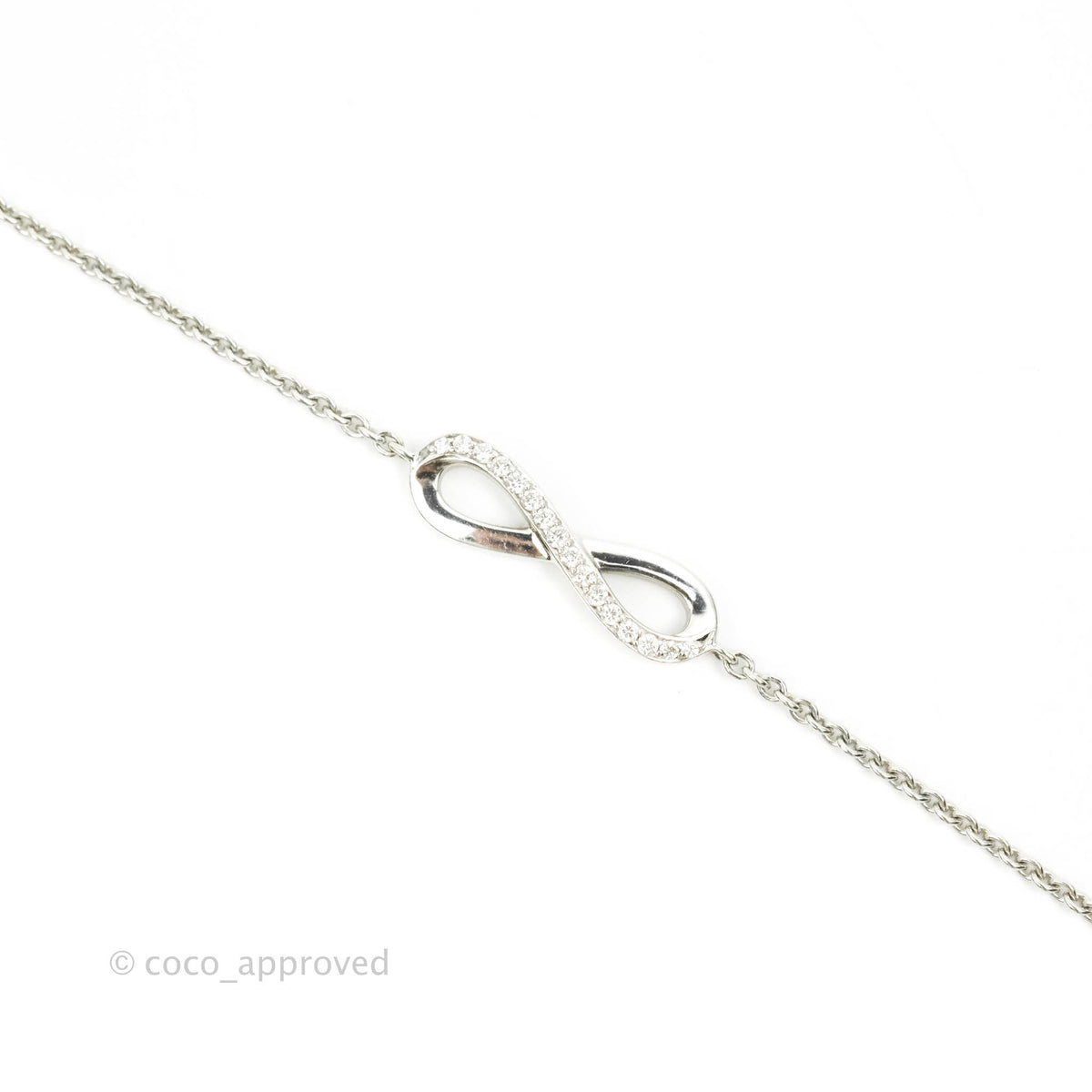 De Beers Infinity Bracelet White Gold Diamond 0.06ct – Coco Approved Studio