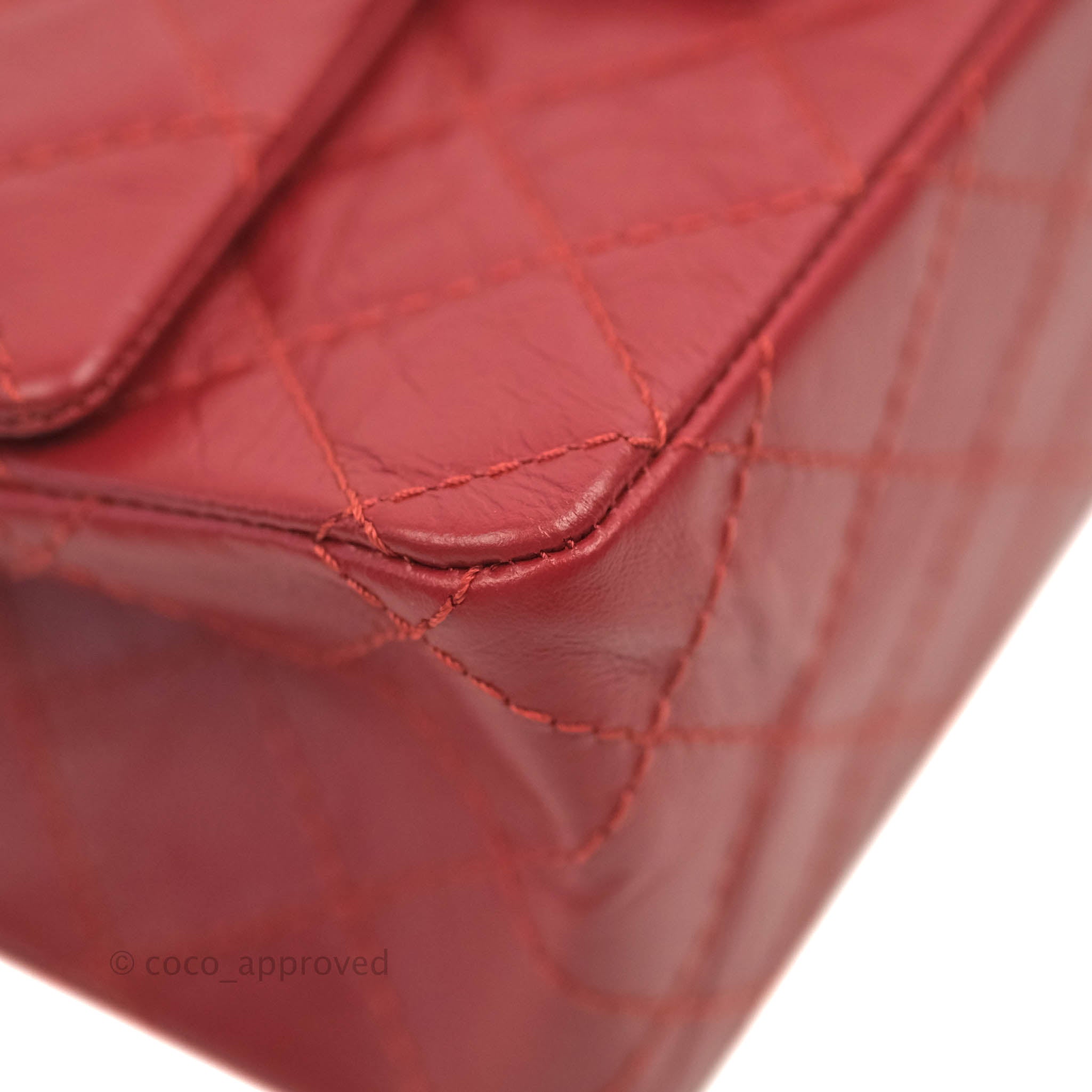 Chanel Mini Reissue 224 Red Aged Calfskin Gold Hardware 19S – Coco ...