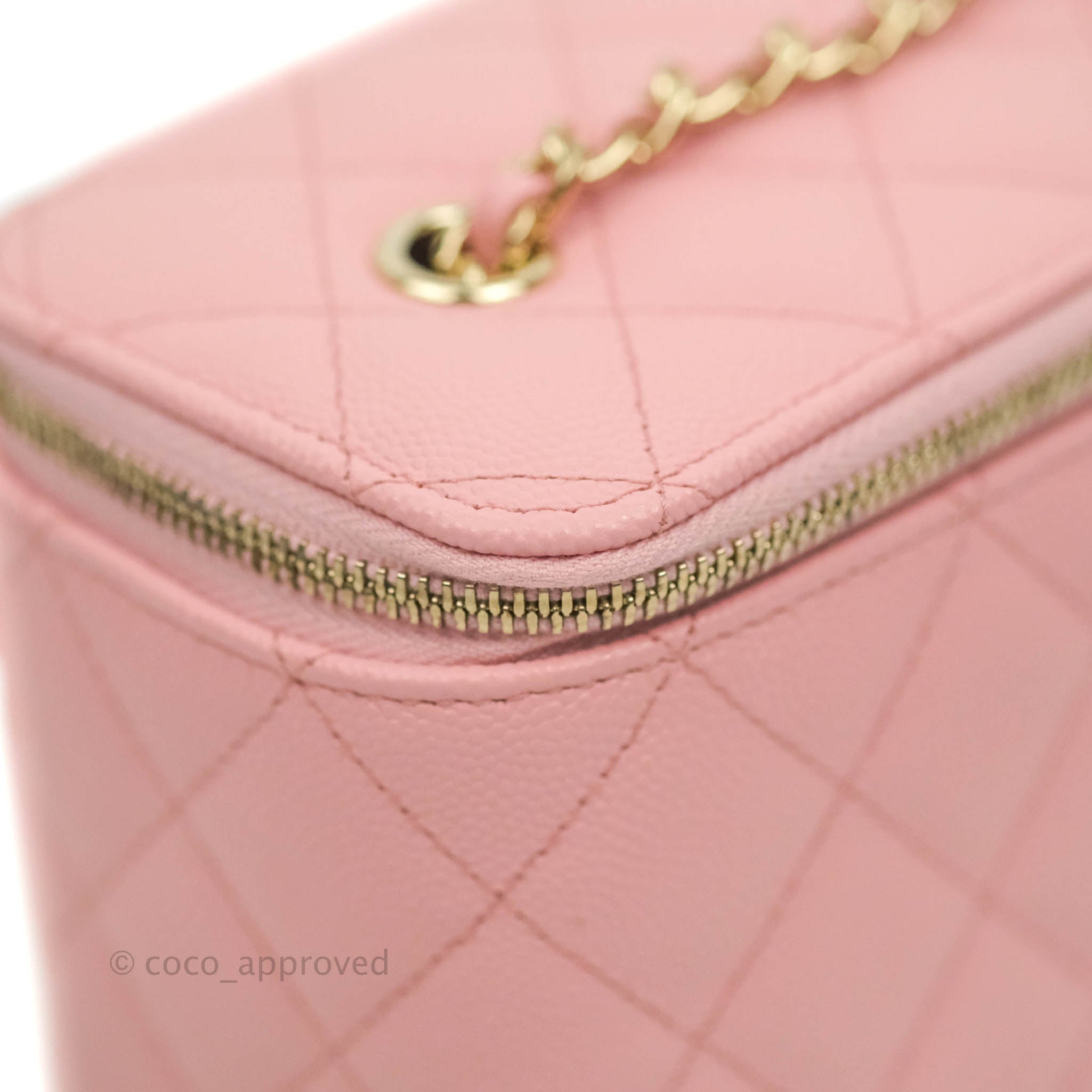 Chanel Classic Vanity with Chain Pink Caviar Gold Hardware – Coco ...