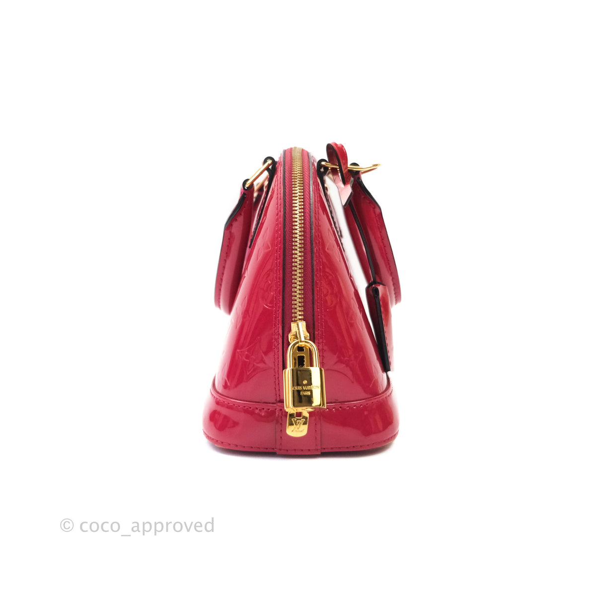 Louis Vuitton Alma BB Red Patent Leather Gold Hardware – Coco Approved ...